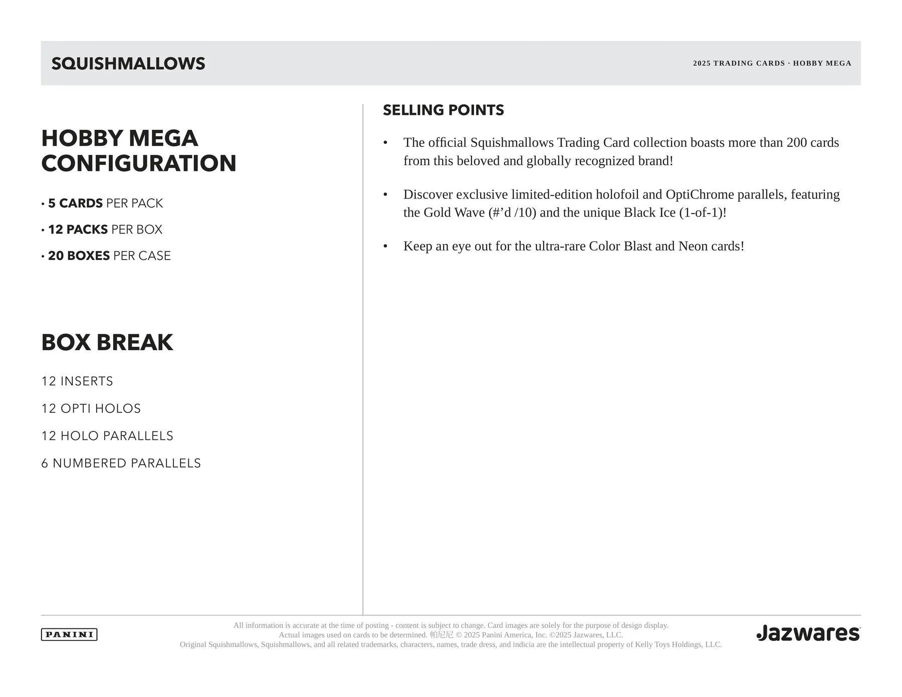 Panini Original SQUISHMALLOWS Series 2 Mega Box – Overtime Sportscards