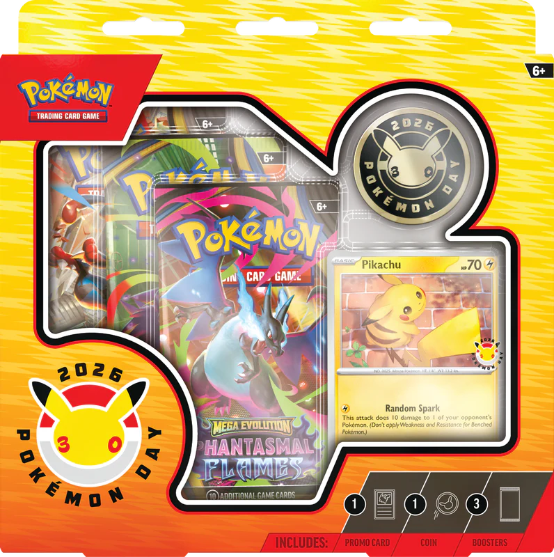 Pokémon Day 2026 Collection - Mega Evolutions - 3 Packs – Overtime ...